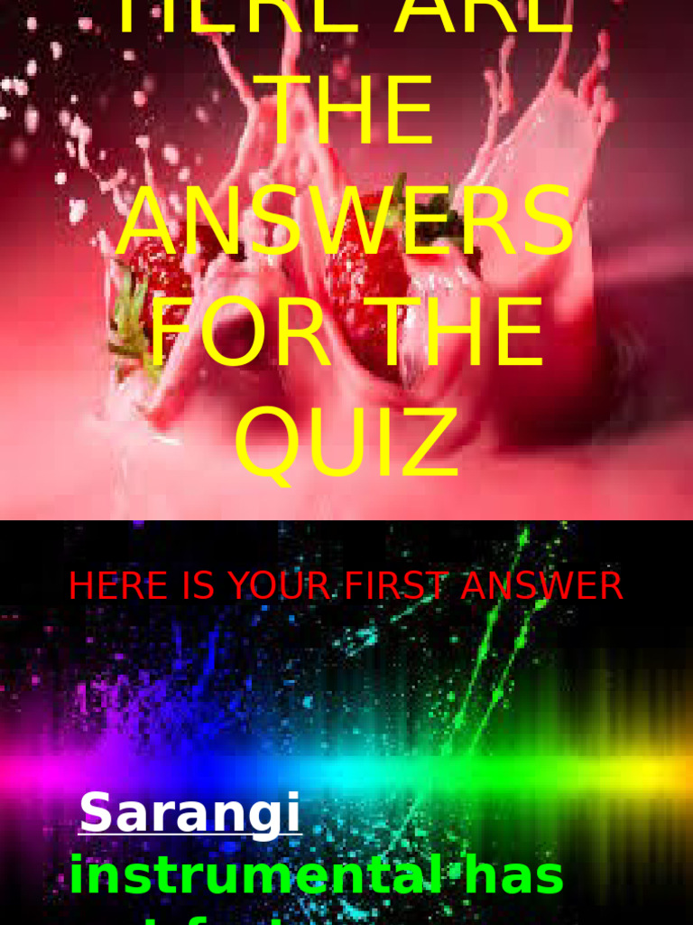 Here Are The Answers For The Quiz | PDF