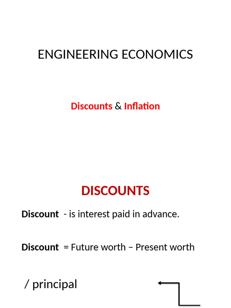 Engg Eco Lecture 3 Inflation - Discounts 1 | PDF | Interest | Inflation