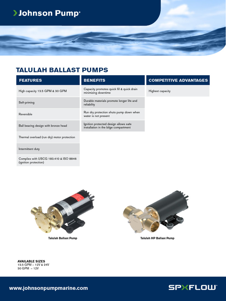 JPM Talulah Ballast Pump GB | PDF | Mechanical Engineering ...
