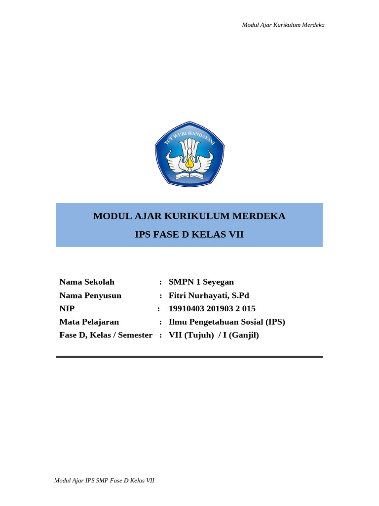 Modul Ajar Tema 01 | PDF