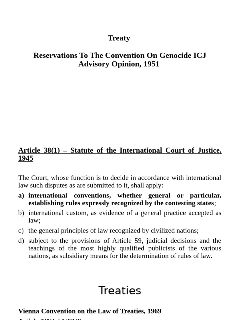 Treaty and Genocide Case | PDF | Treaty | Ratification