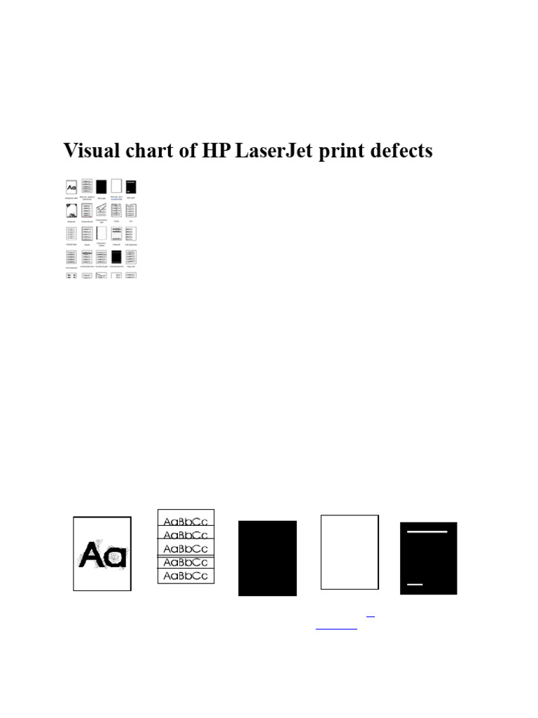 Visual Chart of HP LaserJet Print Defects | PDF