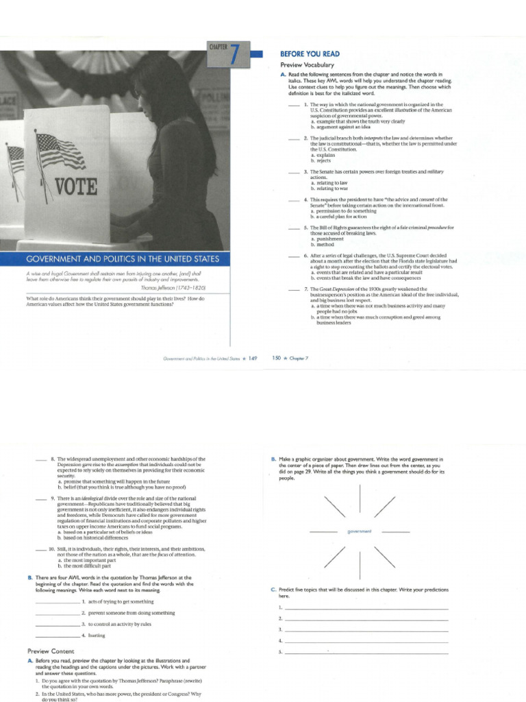 Chap 7 US | PDF | American Government | Presidents Of The United States