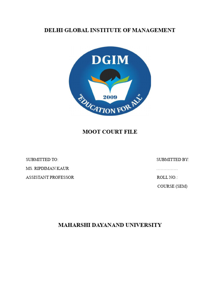 Moot Court File Compilation | PDF | Affidavit | Lawsuit