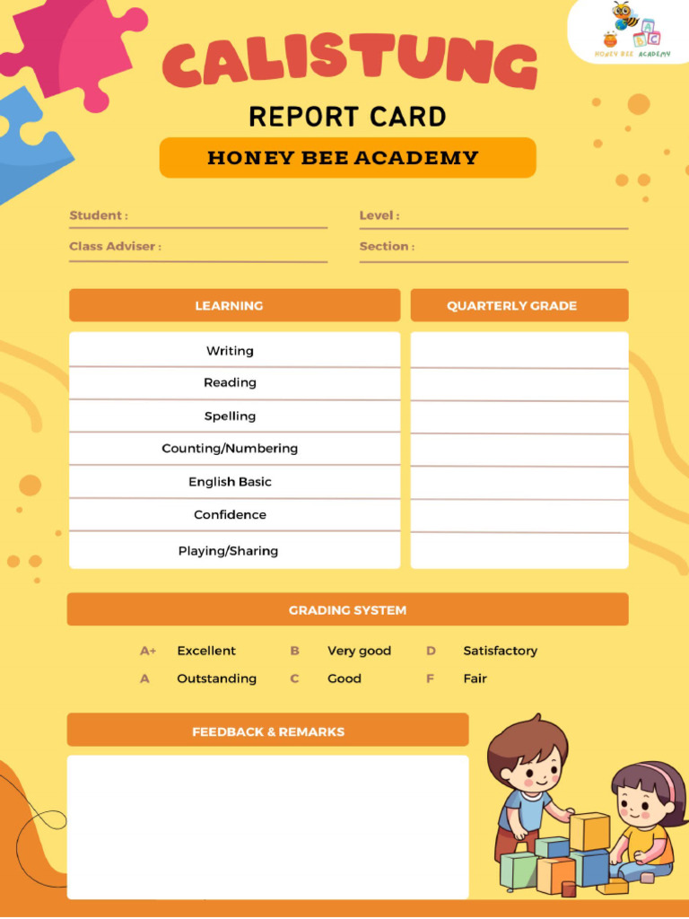 Report Card Calistung Dan English Basic | PDF