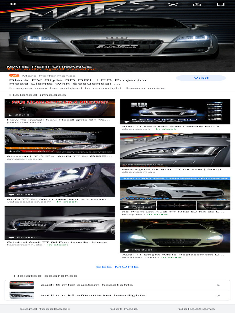 black audi tt mk2 led headlights - Google Search | PDF