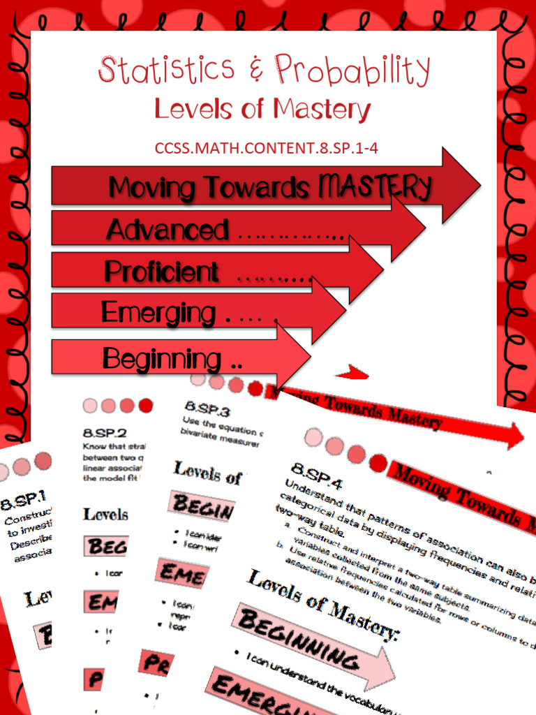 Statistics & Probability: Levels of Mastery | PDF | Scatter Plot | Data