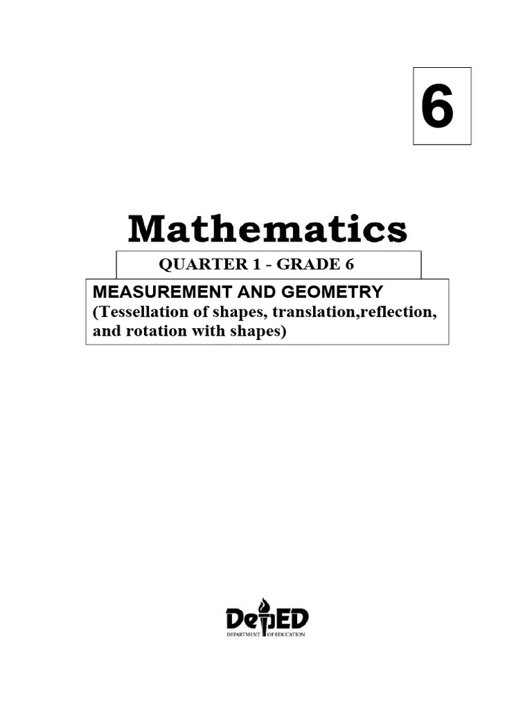 (MG) Translation, Reflection, and Rotation With Shapes | PDF