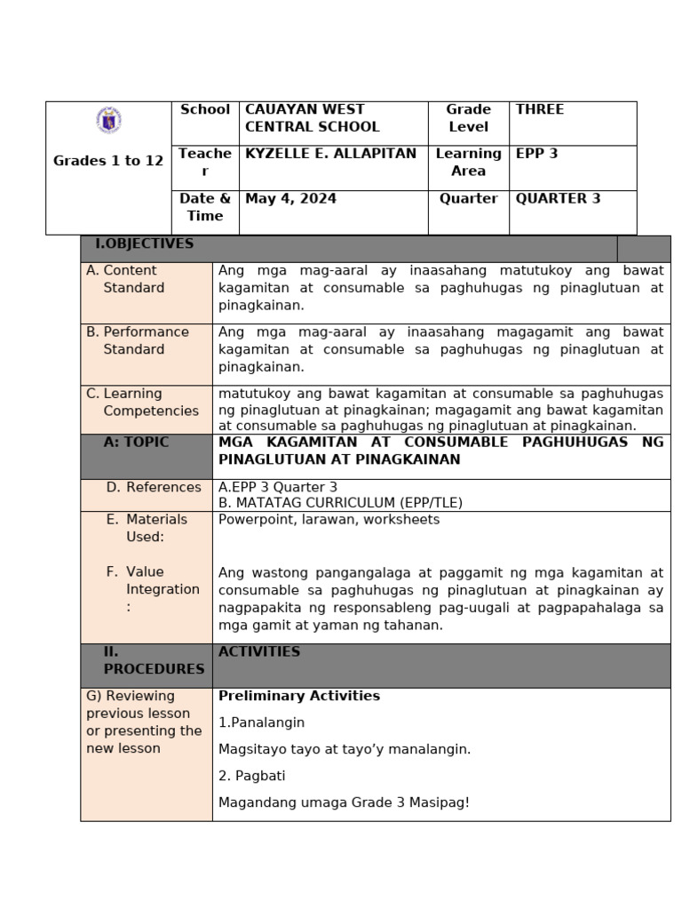 Math Week 3 Quarter 3 | PDF
