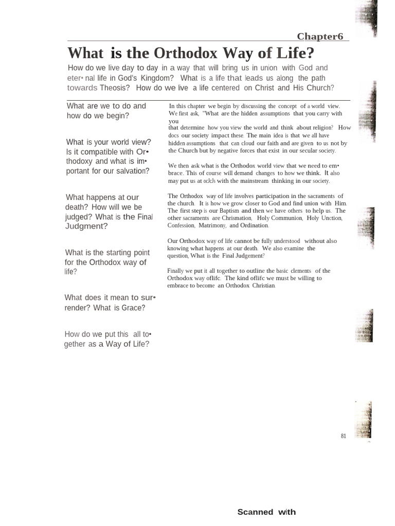 What is the Orthodox Way of Life - Review | PDF | Sacraments | Eastern ...