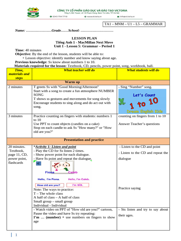 TA1-MNM-U1-L5-SENTENCE PATTERN-P1 | PDF | Learning | Human Communication