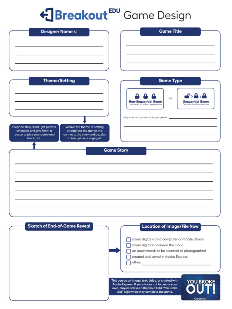 Breakout template - Breakout EDU | PDF | Computing