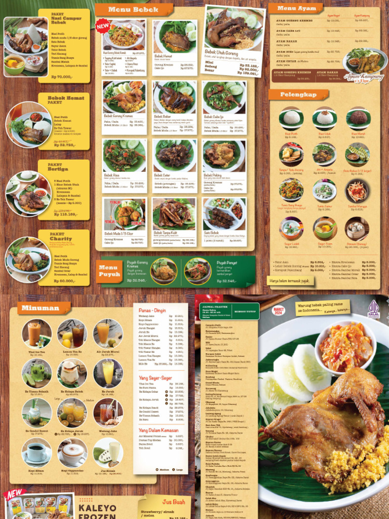 Bebek Kaleyo Menu Mar 2024 | PDF