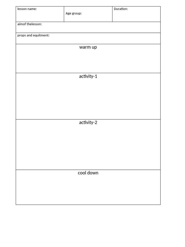 Lesson Plan Template for Educators | PDF