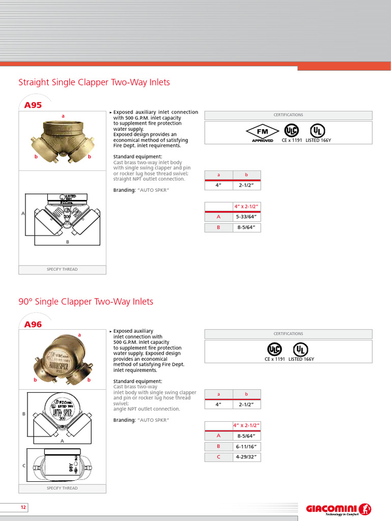 01 - FDC Fire Department Conniction, Straight Single Clapper Two-Way ...