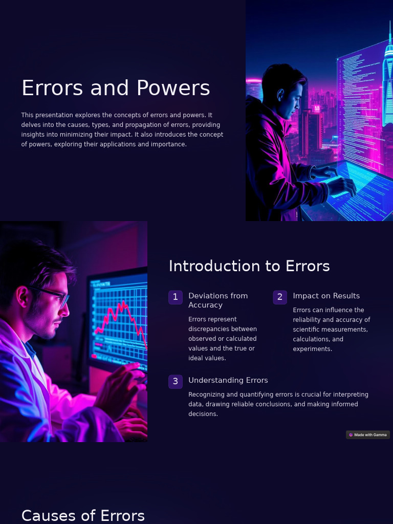 Errors and Powers | PDF | Errors And Residuals | Observational Error