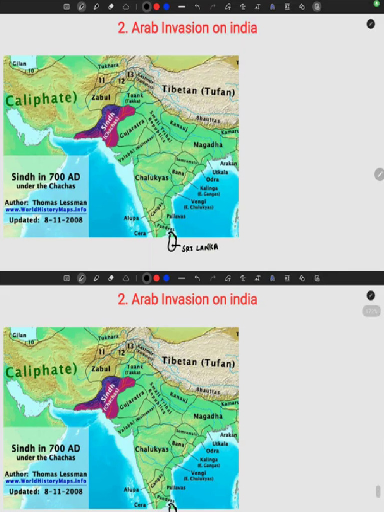 Arab Invasion of Sindh: A Map Overview | PDF