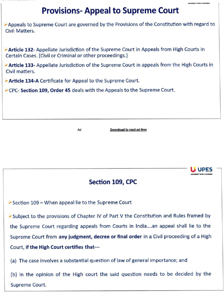 Appeal To Supreme Court | PDF | Supreme Courts | Appeal