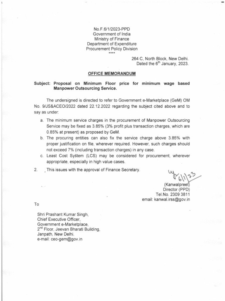 Gem Notification Dated-6-1-2023 | PDF