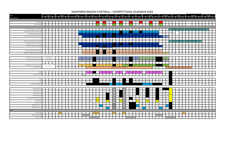 NRF Football Competitions Calendar 2025 | PDF | Association Football