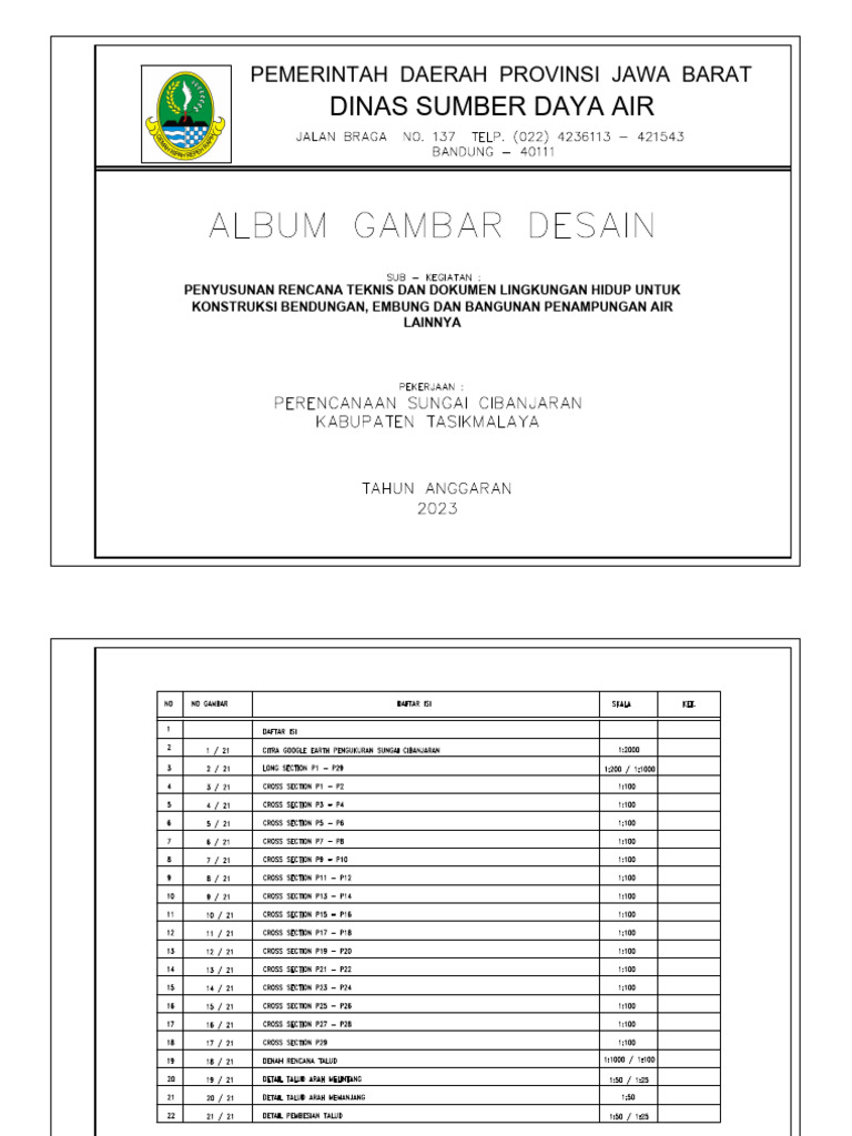 Desain Talud Cibanjaran 2023 PDF | PDF