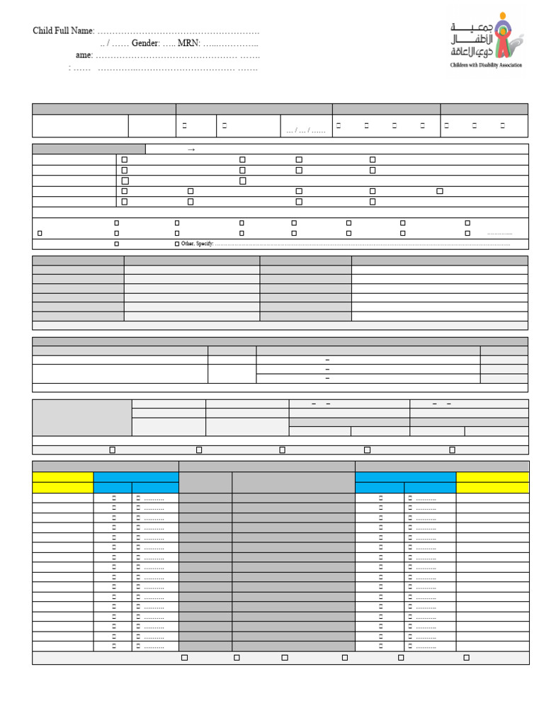 DCA-QC-MR-0011 - Occupational Therapy Assessment Form - E4 | PDF ...
