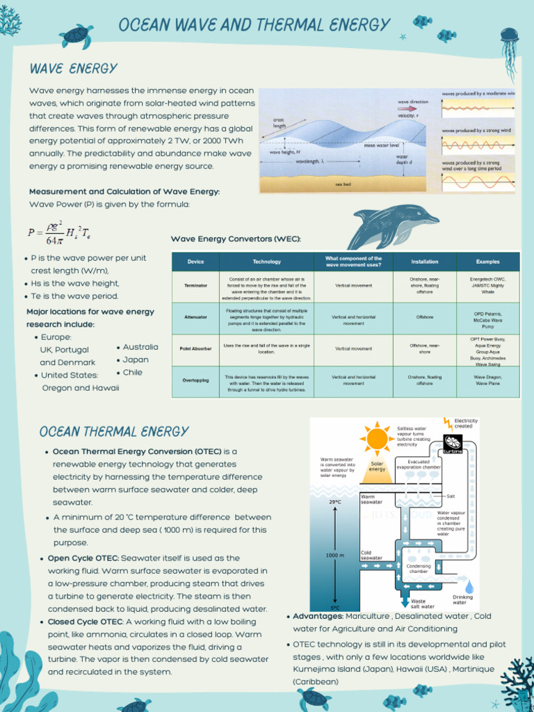 Ocean Wave and Thermal Energy | PDF