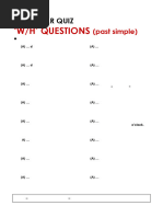 WH Question Words Exercises | PDF
