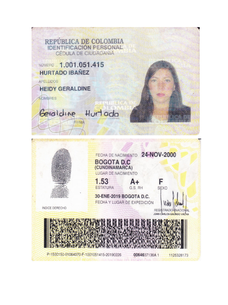 Cedula Miguel y Geraldine | PDF