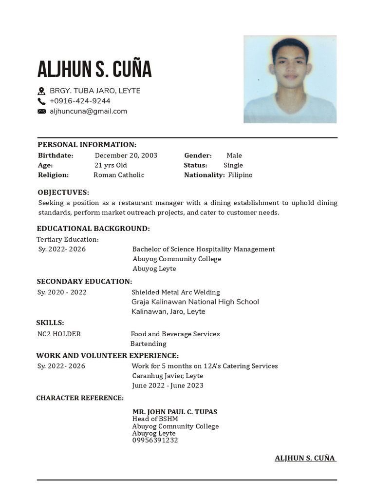 Black and White Simple Minimalist Office Assistant Resume | PDF