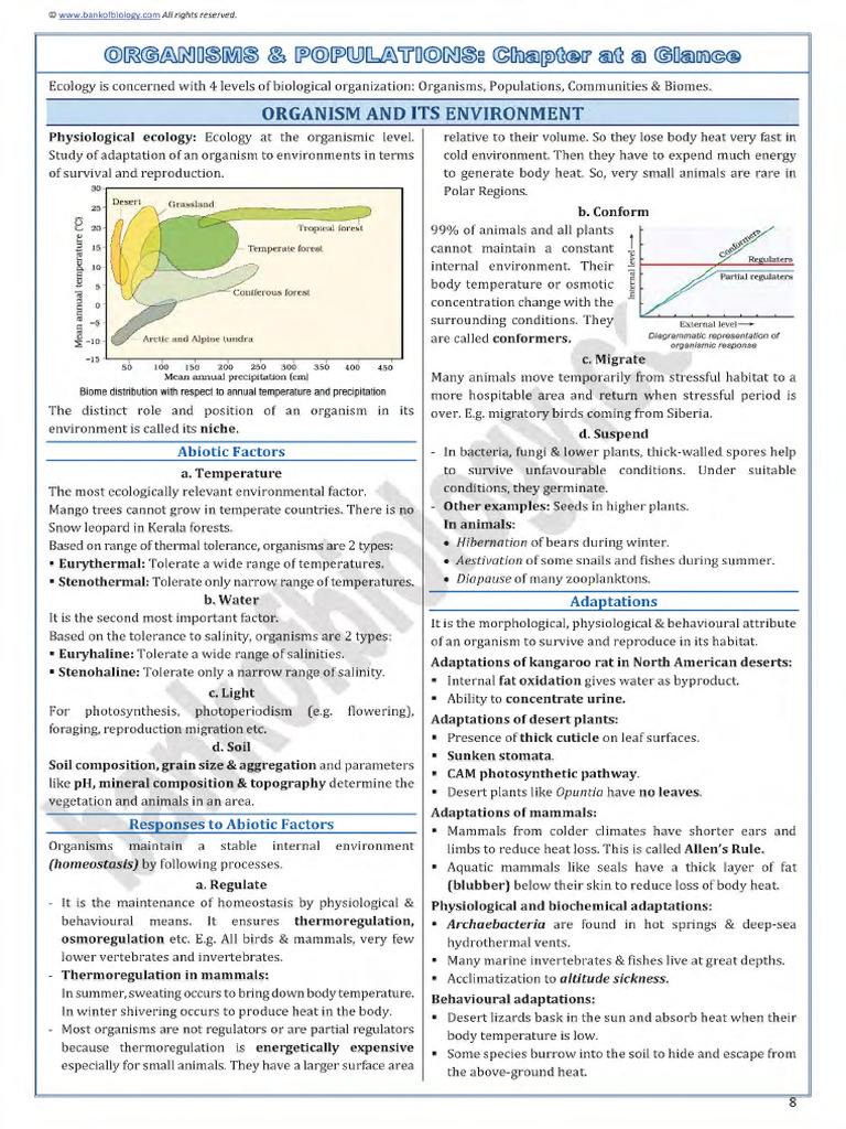 13 Organisms and Populations-Notes | PDF