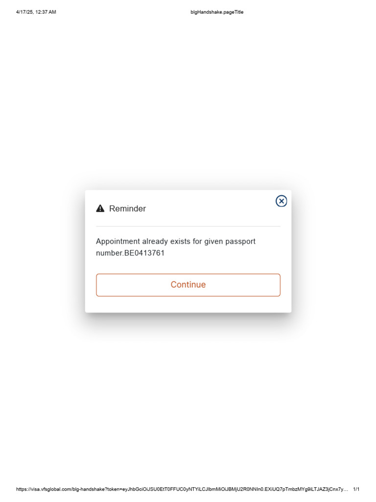 Appointment Confirmation for Passport | PDF