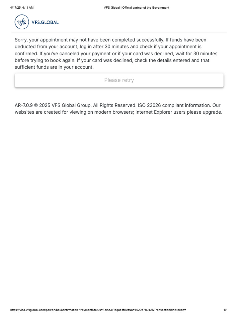 VFS Global - Official Partner of The Government | PDF