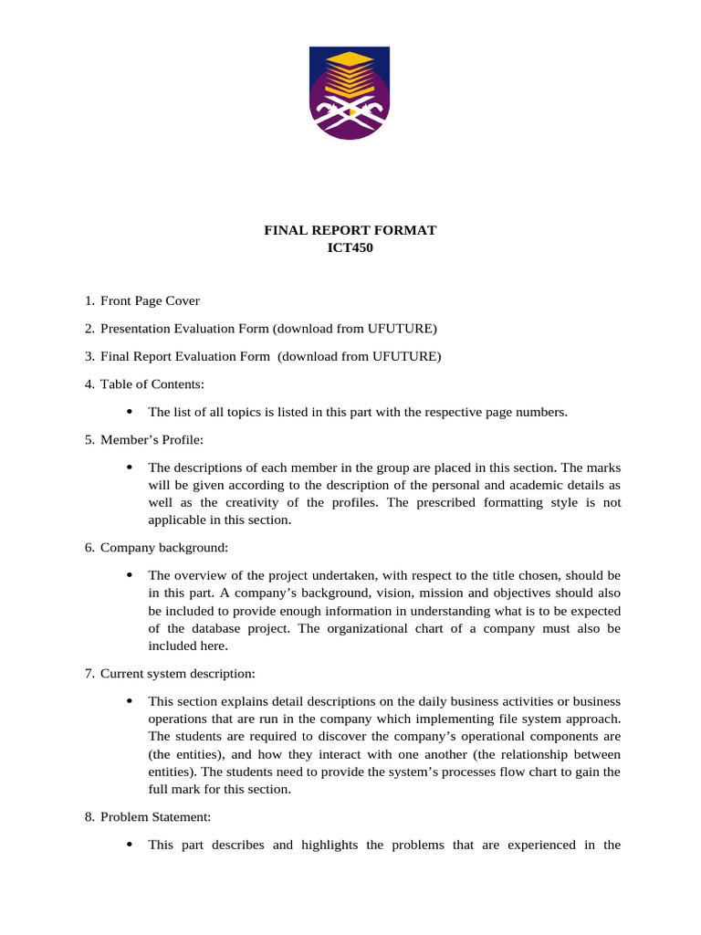 ICT450 - Final Report Format | PDF | Data Management Software | Data ...