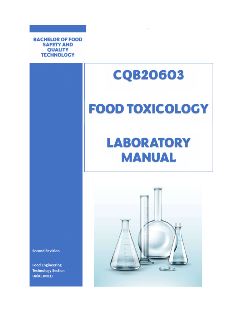 Food Safety Toxicology Lab Manual | PDF | Infrared Spectroscopy ...