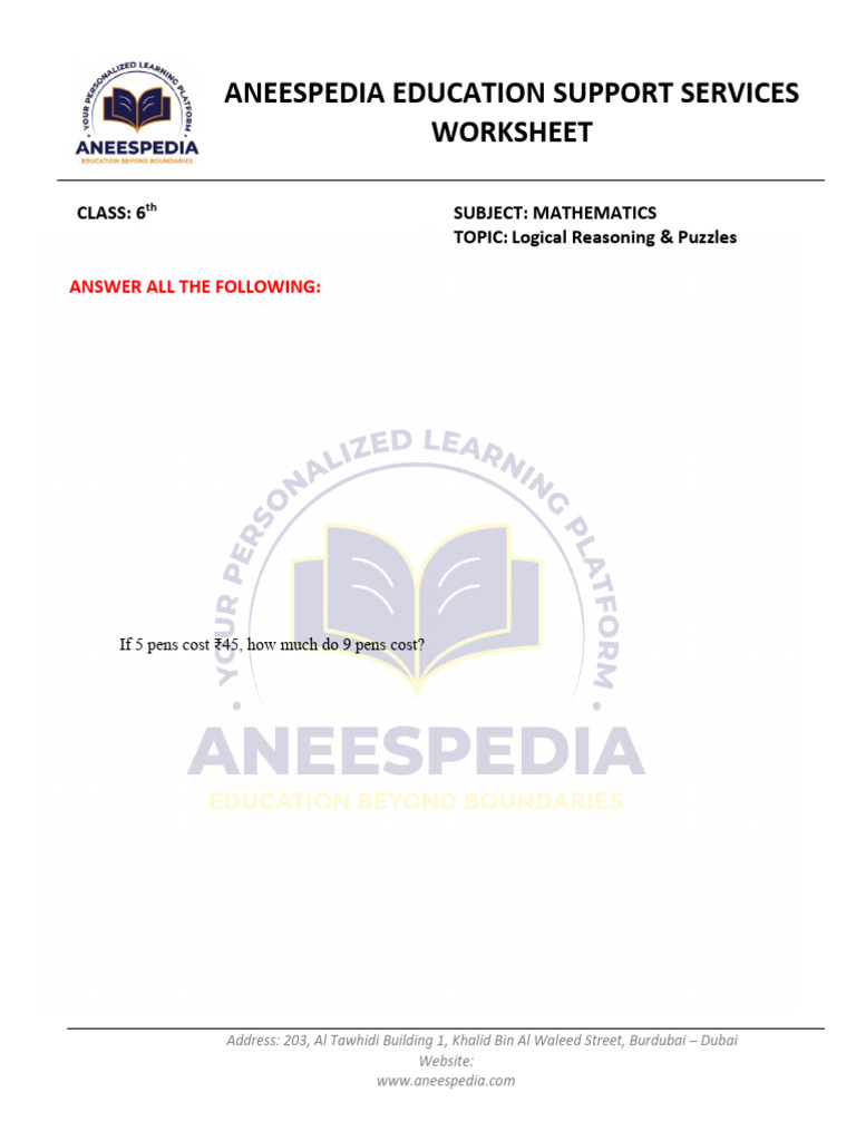 Logical Reasoning And Puzzles Pdf