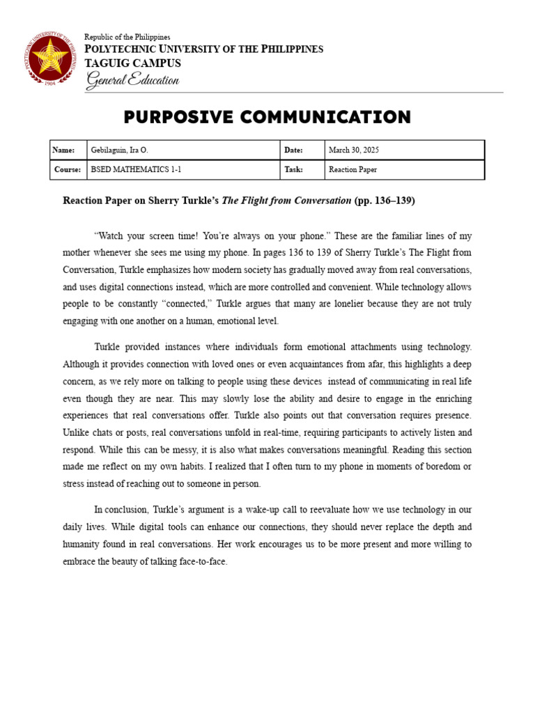 PURPOSIVE COMMUNICATION (1) | PDF