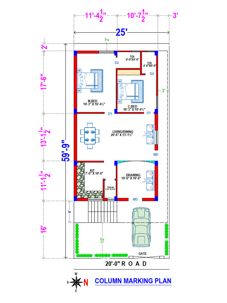 14x40 Guest House Design Plan | PDF