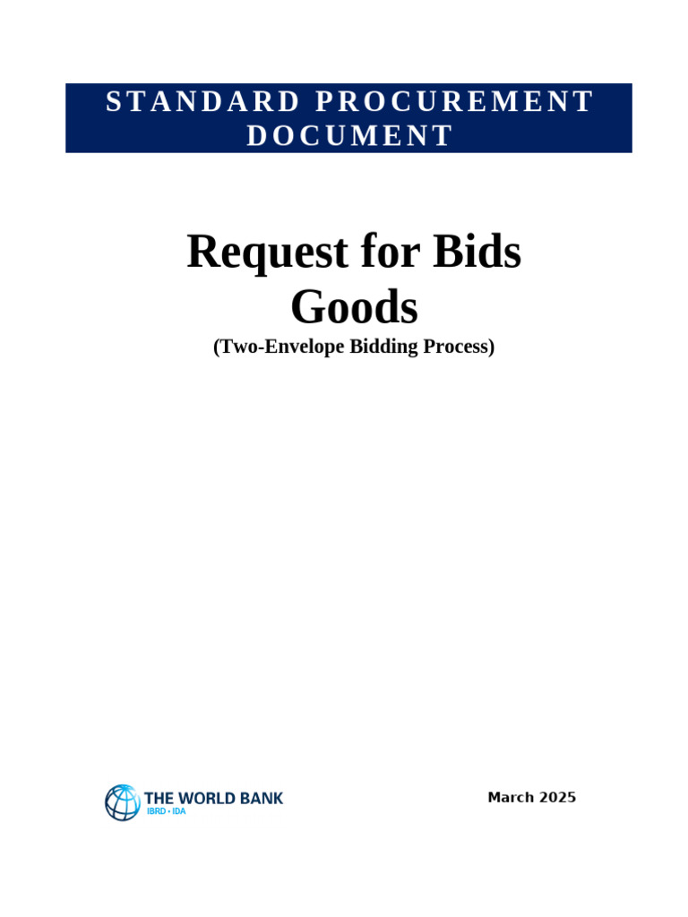 Important SPD-Request-for-Bids-GOODS-Two-Envelope-Feb-2025 | PDF ...
