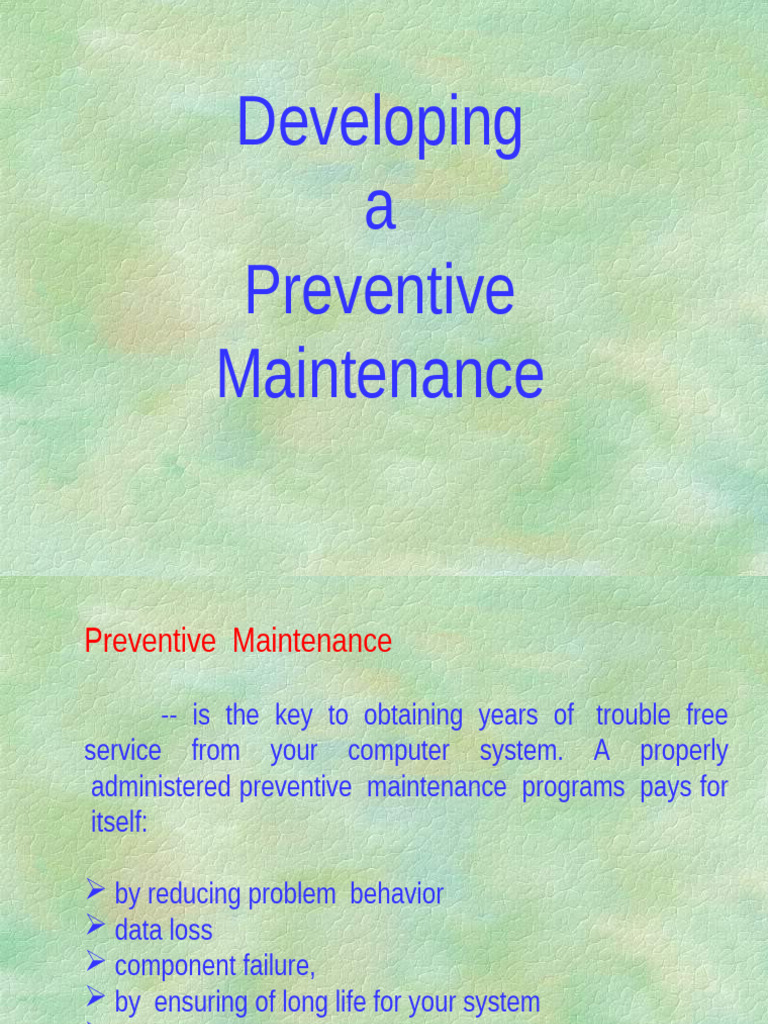 1-PC-Preventive-Maintenance | PDF | Electromagnetic Interference ...