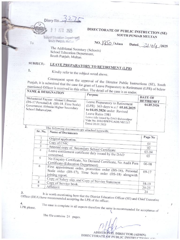 3275 lpr muhammad fayyaz ahmad | PDF