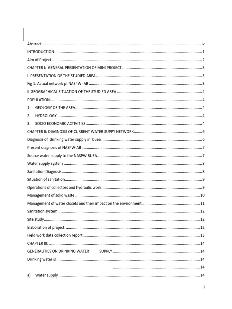 Water Supply Project | PDF | Water Purification | Water