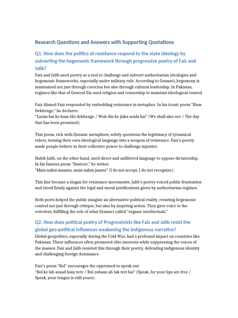 Politics of Resistance With Quotations | PDF | Political Science ...