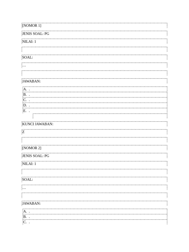 7 Soal Template TKA 2025 | PDF