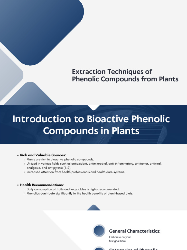Extraction Techniques for Plant Phenolics | PDF | High Performance ...