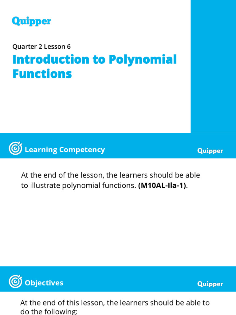 Introduction to Polynomial Function | PDF | Polynomial | Function ...
