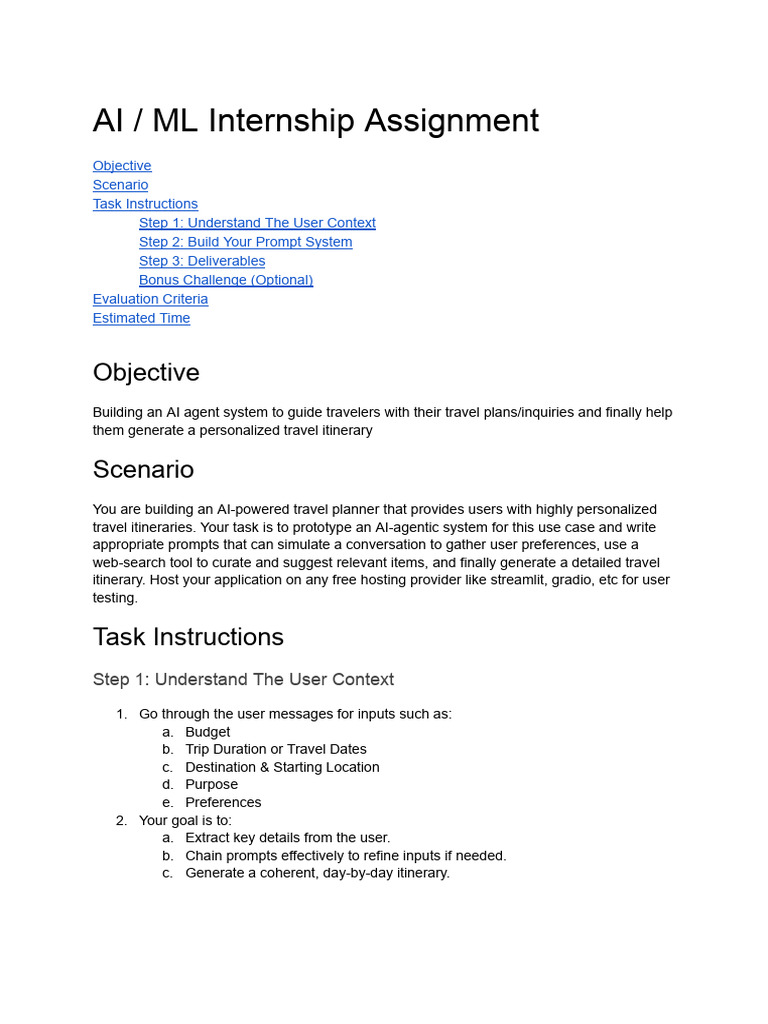 Assignment - AI _ ML Internship | PDF | Artificial Intelligence | Intelligence (AI) & Semantics