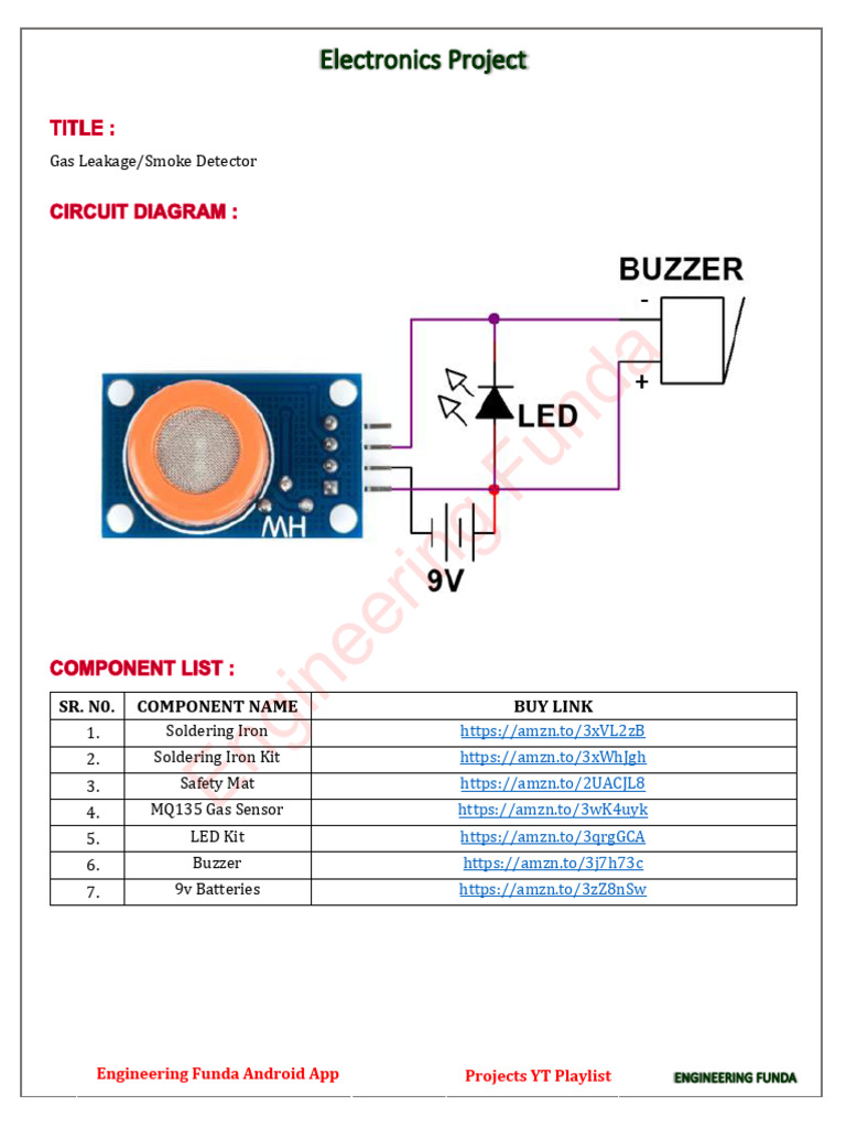 Essential Gas Detector Components List | PDF