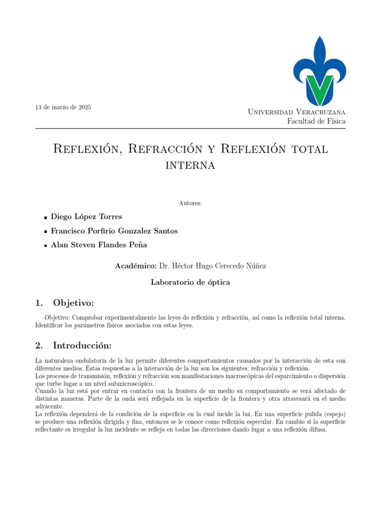 Practica_2__Reflexión__Transmisión_y_Reflexión_total_interna | PDF ...