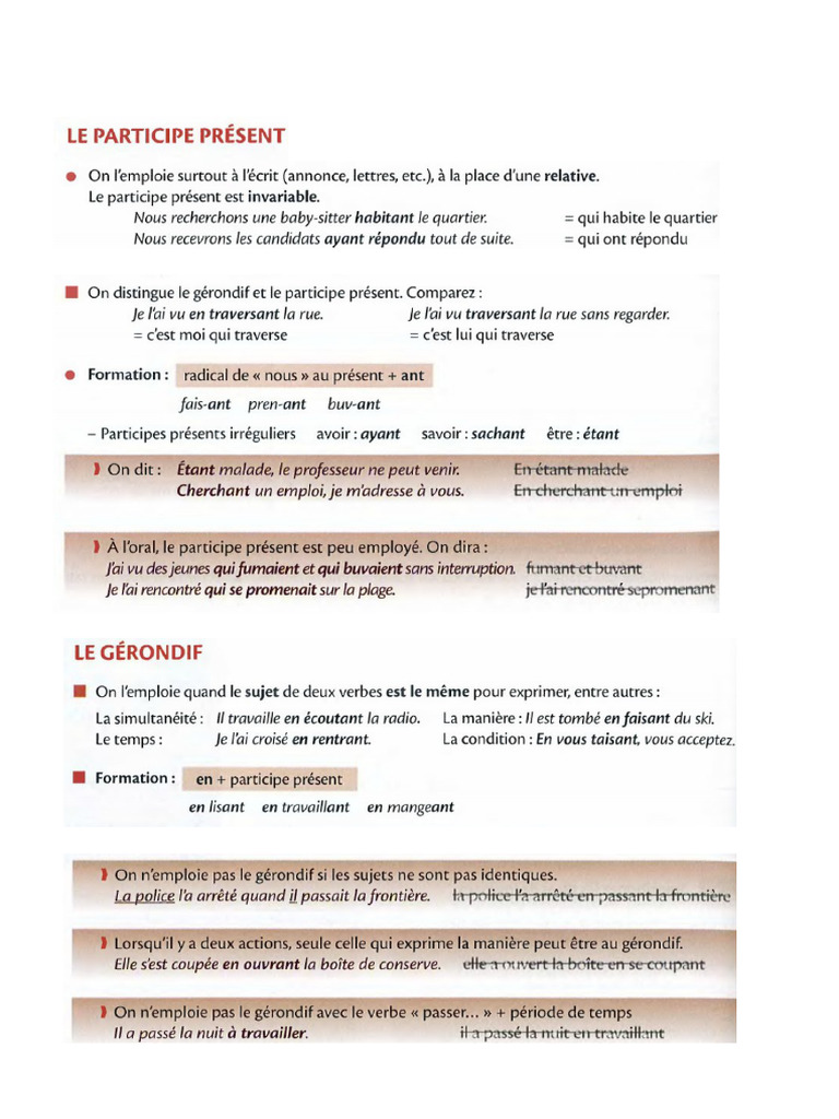 le gerondif_participe present | PDF